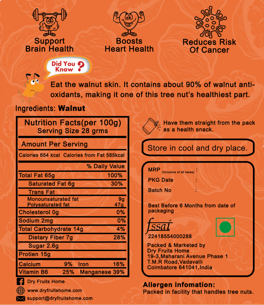 Buy Walnut / Akhrot & dry fruits online at best price in India with ...